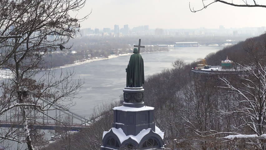 St. Volodymyr statue and monument in Kiev, Ukraine image - Free stock ...