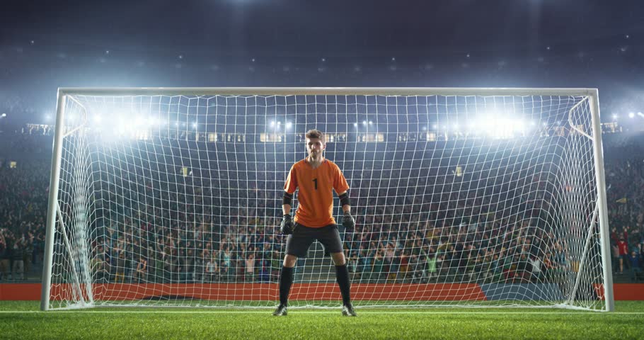 soccer goalkeeper fails save ball after Stock Footage Video (100% ...