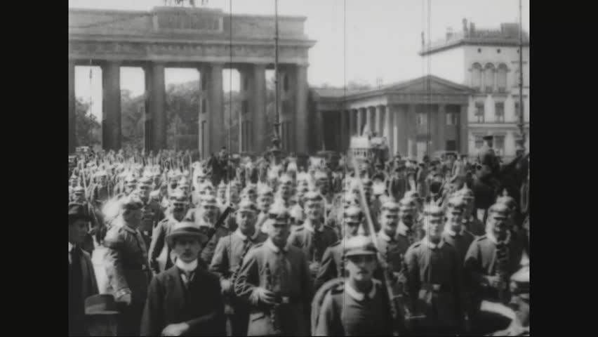 circa 1914 - german soldiers march Stock Footage Video (100% Royalty ...