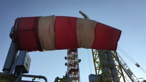 Industrial Wind Sock On Oil Gas Stock Footage Video (100% Royalty-free ...