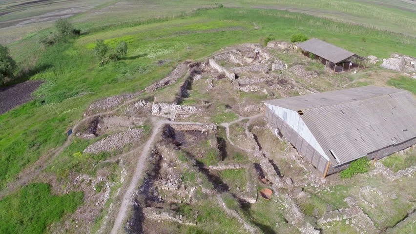 Ancient City of Halmyris, Aerial Stock Footage Video (100% Royalty-free ...