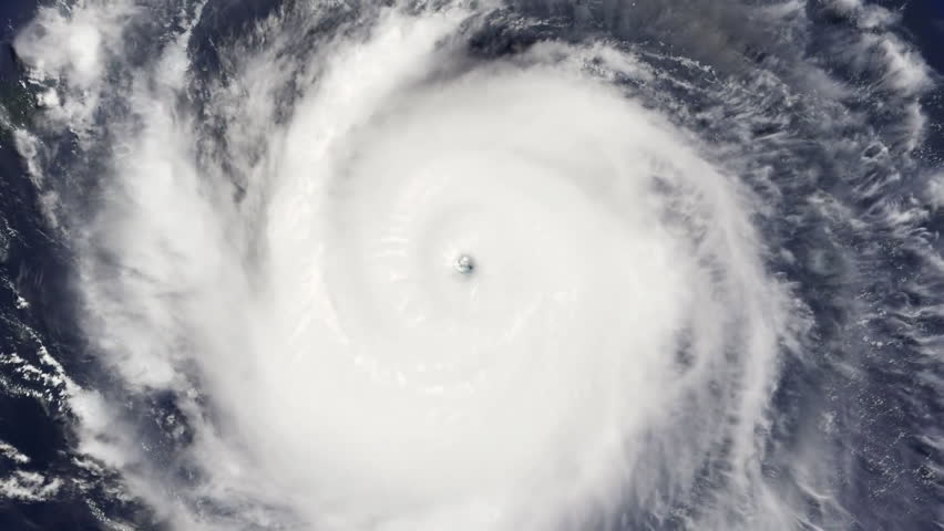 aerial view large hurricane storm depending Stock Footage Video (100% ...