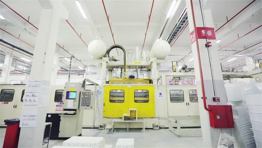 interior refrigerator factory automated production line Stock Footage ...