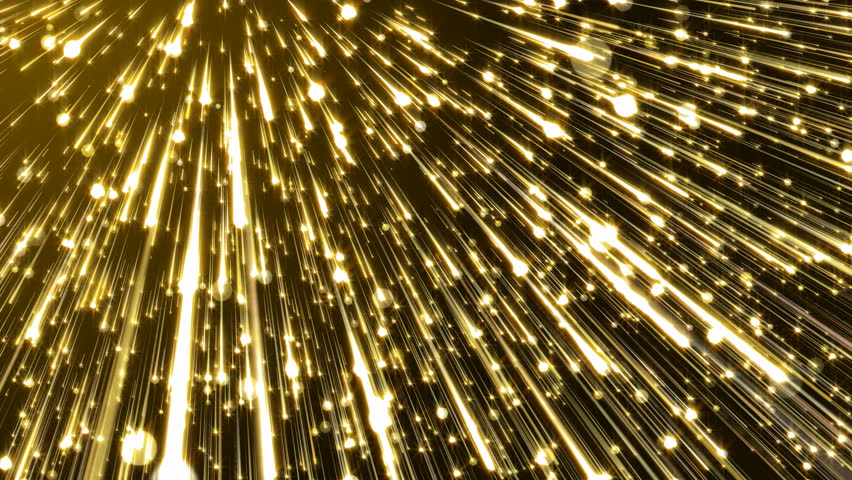 Gold Glitter Sparkles Rain Background. Stock Footage Video (100% ...