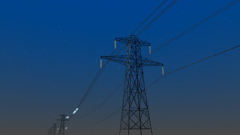 Lines Electricity Transfers On White Background Stock Vector (Royalty ...