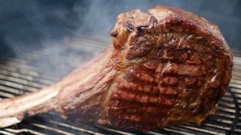 close-up falling tasty beef steak super Stock Footage Video (100% ...