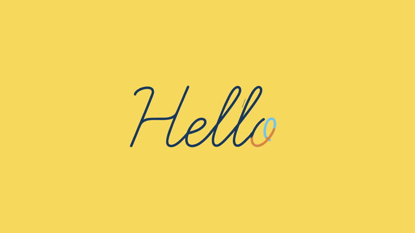 hello word motion graphics flat animation Stock Footage Video (100% ...