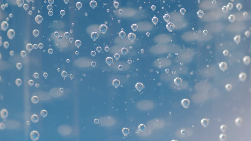 oxygen bubbles on glass selective focus Stock Footage Video (100% ...