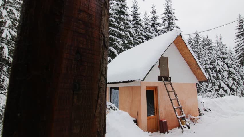 Shack in the Mountains in Stock Footage Video (100% Royalty-free ...
