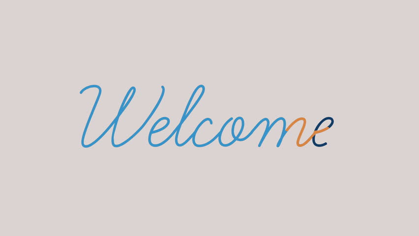 Welcome Motion Graphics Flat Animation. Stock Footage Video (100% ...