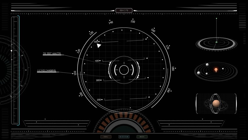 Hud Display Spacecraft Screen. Element Stock Footage Video (100% ...
