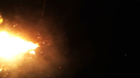 Fire Heaven Falling Huge Fireball Falling Stock Footage Video (100% ...