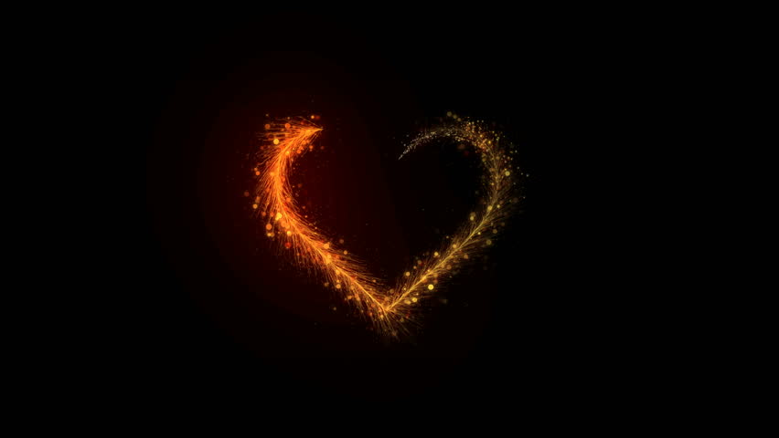 Heart Shaped Colorful Powder Particles Against Stock Footage Video (100 ...