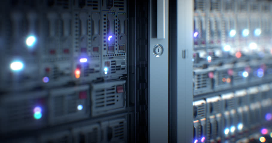 servers close up modern data center Stock Footage Video (100% Royalty ...