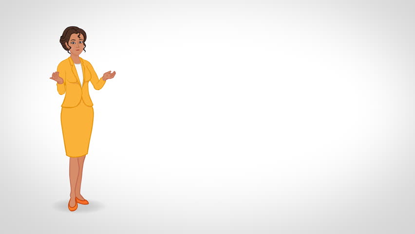 Animated 2d Character Eastern Woman Stock Footage Video (100% Royalty ...