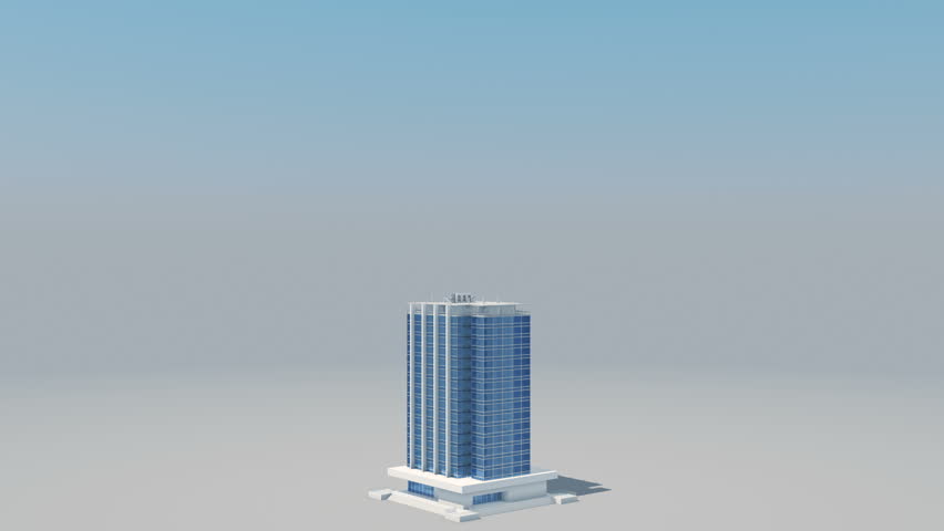 Skyscraper Building Growing 3d Animation Building Stock Footage Video ...