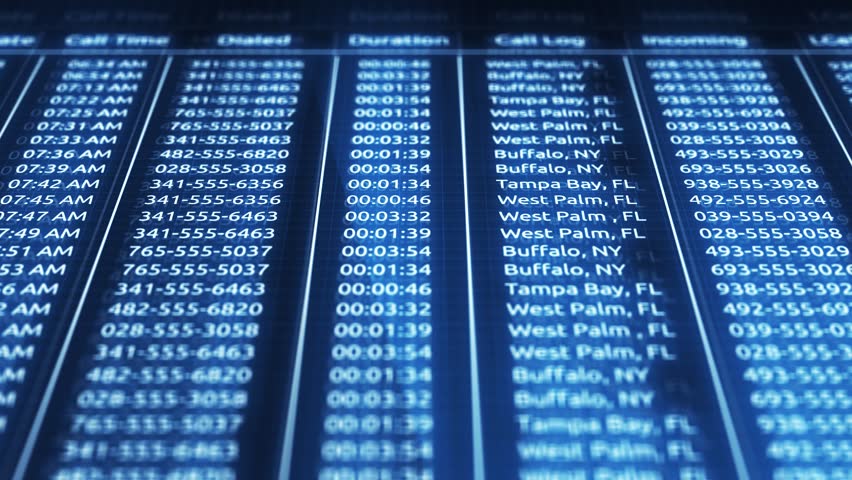 digital blue computerized phone records online Stock Footage Video (100 ...