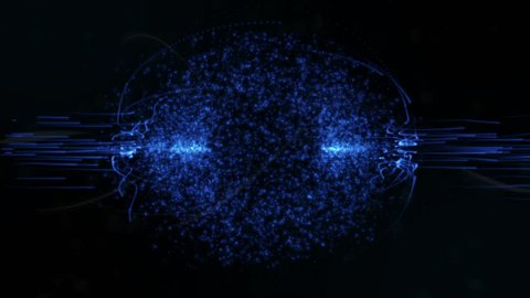 Flow Energy Passing Through Sphere Electron Stock Footage Video (100% ...
