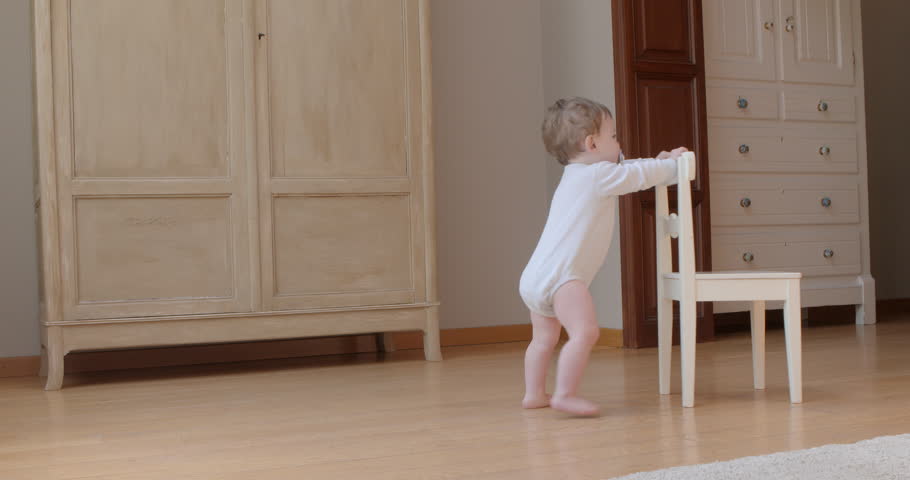 baby walking help chair Stock Footage Video (100% Royalty-free ...