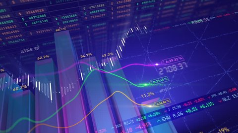 Fake Stock Market Tickers Graphs Charts Stock Footage Video (100% ...