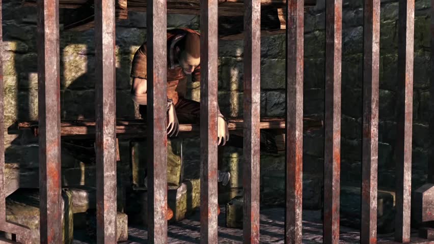 prison cage prisoner chained chains loop Stock Footage Video (100% ...