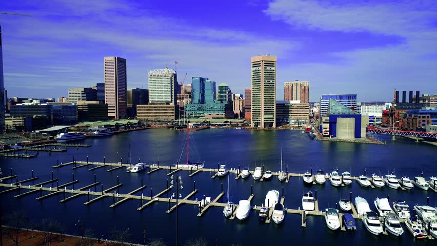 Cityscape and River of Baltimore, Maryland image - Free stock photo ...