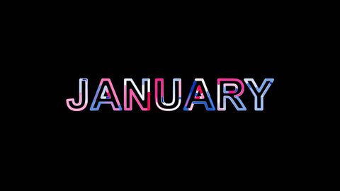 Name Month January Letters Different Colors Stock Footage Video (100% ...