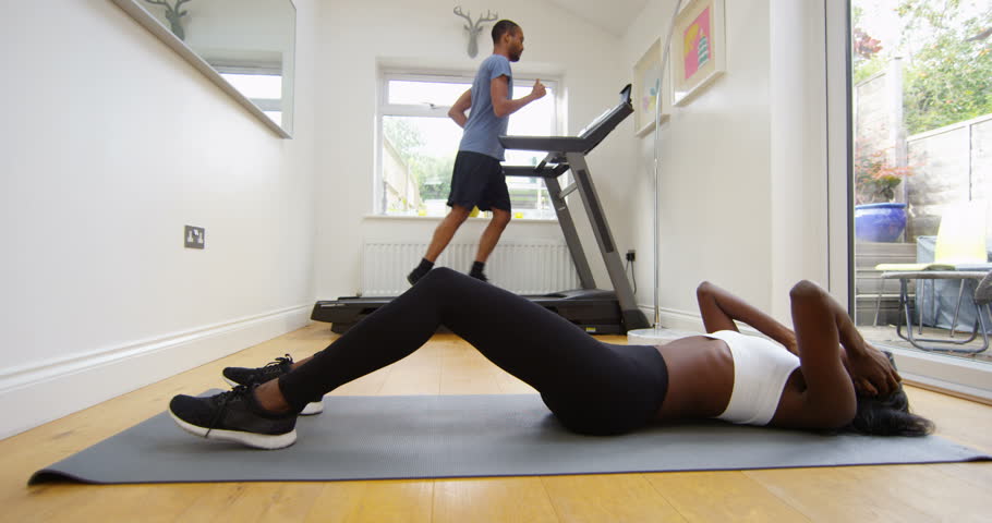 4k Fit Attractive Black Couple Working Stock Footage Video (100% ...