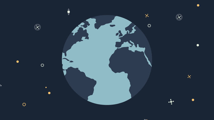 animation earth hour flat style light Stock Footage Video (100% Royalty ...