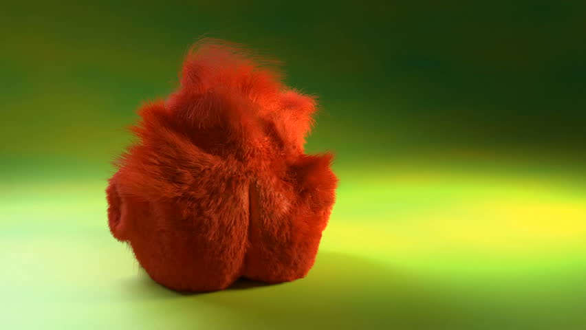Red Fur Ball Bouncing. 3d Stock Footage Video (100% Royalty-free ...