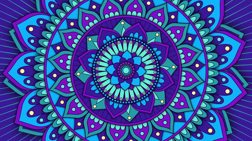 mandala looped animation pattern meditation yoga Stock Footage Video ...