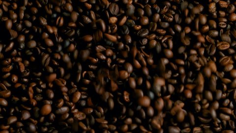 Production Fresh Fried Coffee Beans Roasting Stock Footage Video (100% ...
