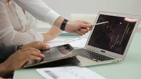 Businessman Talking About Investment Stock Market Stock Footage Video ...