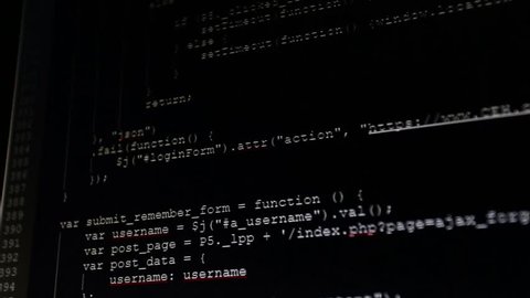 On Monitor Initial Codes Entered Source Stock Footage Video (100% ...