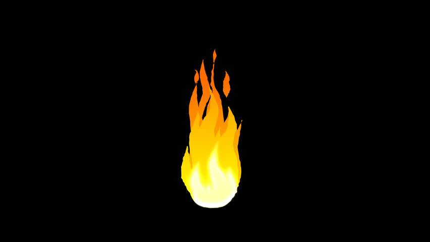 burning fire cartoon animation fx alpha Stock Footage Video (100% ...