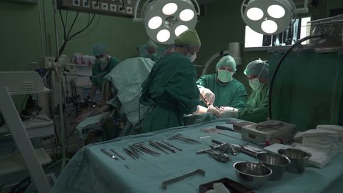 Crane Shot Motion Over Surgical Tools Stock Footage Video (100% Royalty ...