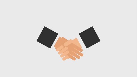 animated handshake on alpha matte Stock Footage Video (100% Royalty ...
