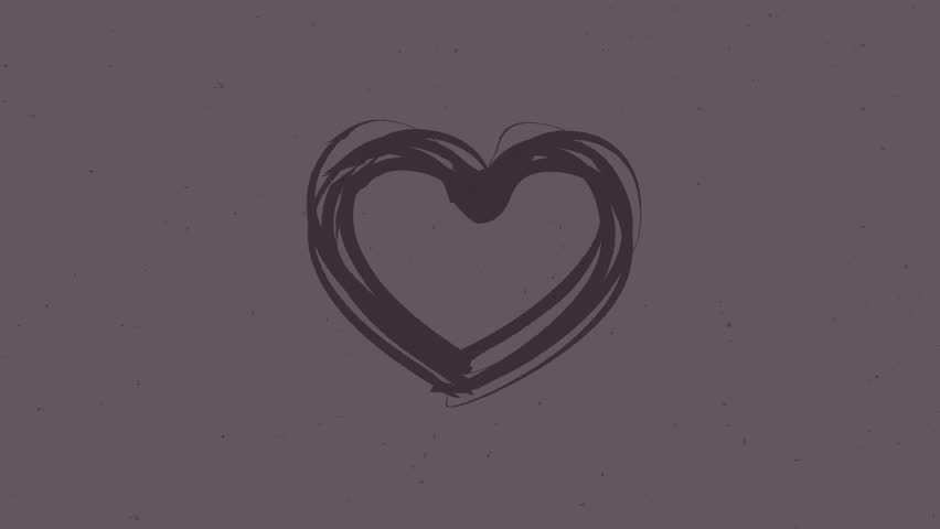 Drawing Heart. Loop Animation. Cartoon Stock Footage Video (100% ...