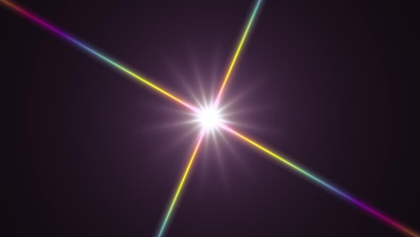 rotating rainbow rayss lights optical lens Stock Footage Video (100% ...