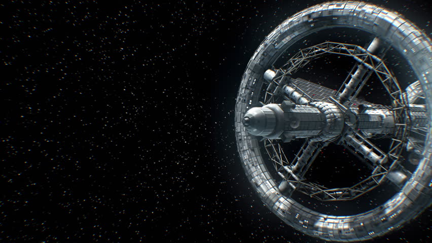 Great Spaceship Flies On the Stock Footage Video (100% Royalty-free ...