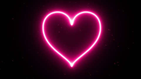 4k Animation Appearance Pink Heart Energy Stock Footage Video (100% ...