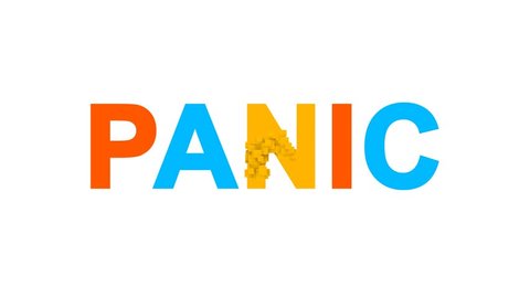 Text Panic Letters Different Colors Appears Stock Footage Video (100% ...