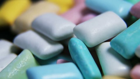 Different Colors Chewing Gum Pastel Color Stock Footage Video (100% ...