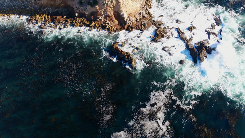 Birds Eye View of Waves Stock Footage Video (100% Royalty-free ...