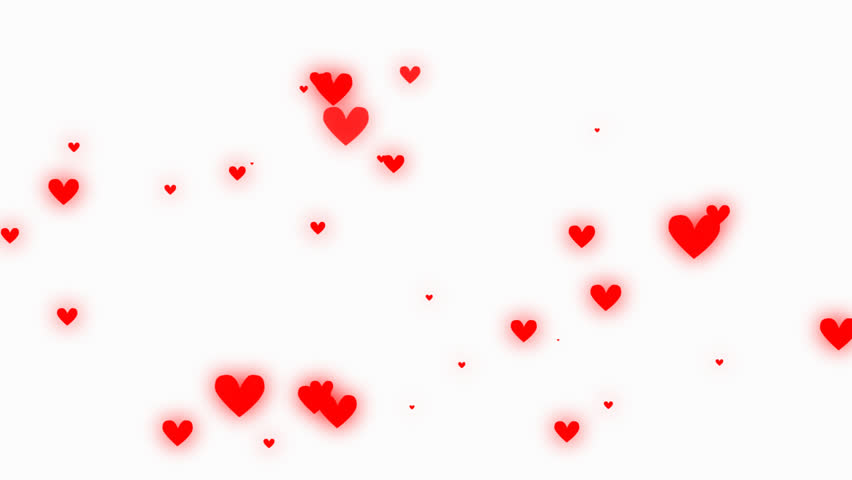 flying flashing hearts animation alpha channel Stock Footage Video (100 ...