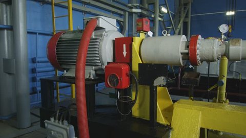 Closeup Modern Powerful Compressor Tubes Gas Stock Footage Video (100% ...