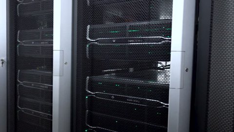 Three Server Racks Equipment Data Center Stock Vector (Royalty Free ...