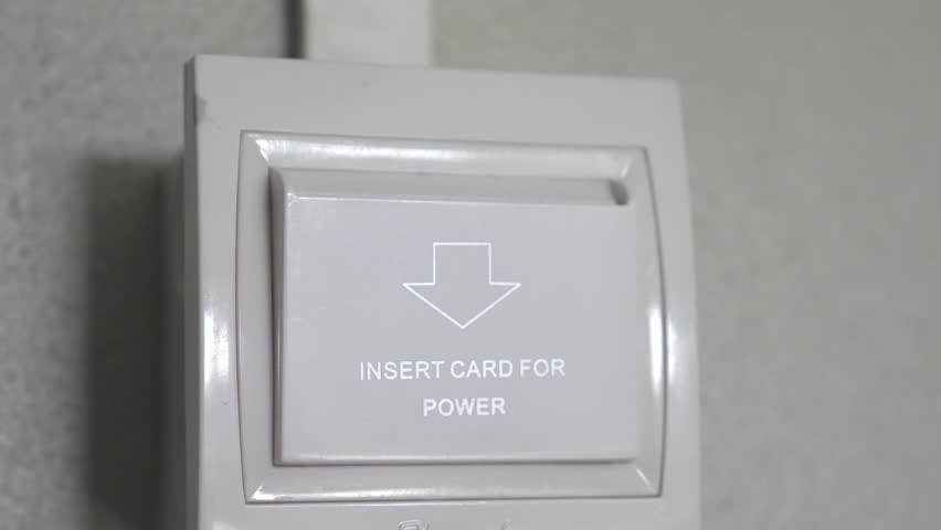 insert magnetic card hotel using power Stock Footage Video (100% ...
