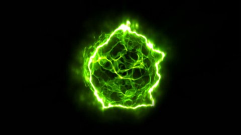 Natural Green Energy Ball Chemistry Abstract Stock Footage Video (100% ...