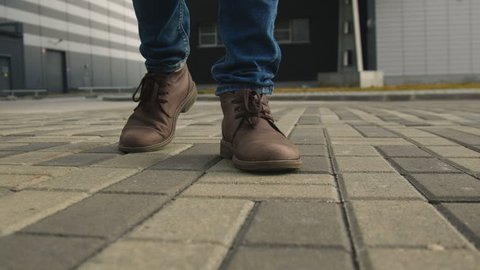 rear back view feet business man Stock Footage Video (100% Royalty-free ...